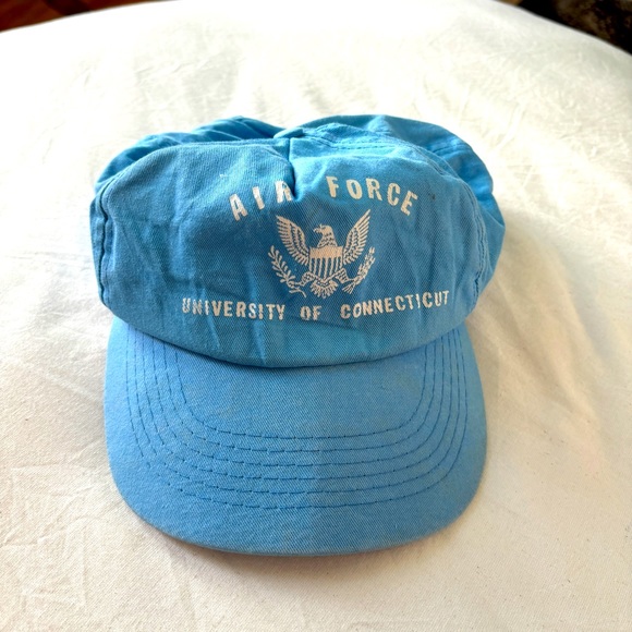 Accessories | Vintage Air Force University Of Connecticut Light Blue Hat Cap | Poshmark
